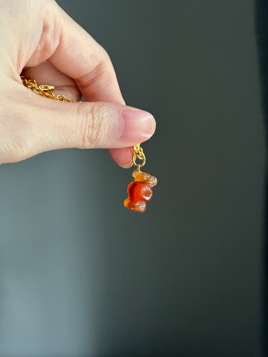 Natural Honey brown agate candy sweet 14k gold bail – Confetti By Jas